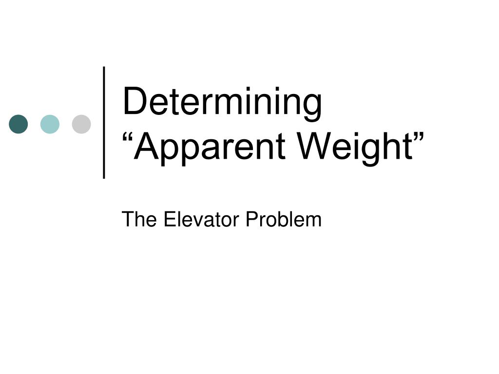 PPT - Determining “Apparent Weight” PowerPoint Presentation, free ...