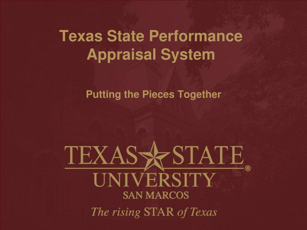 PPT - Texas State Performance Appraisal System PowerPoint Presentation ...
