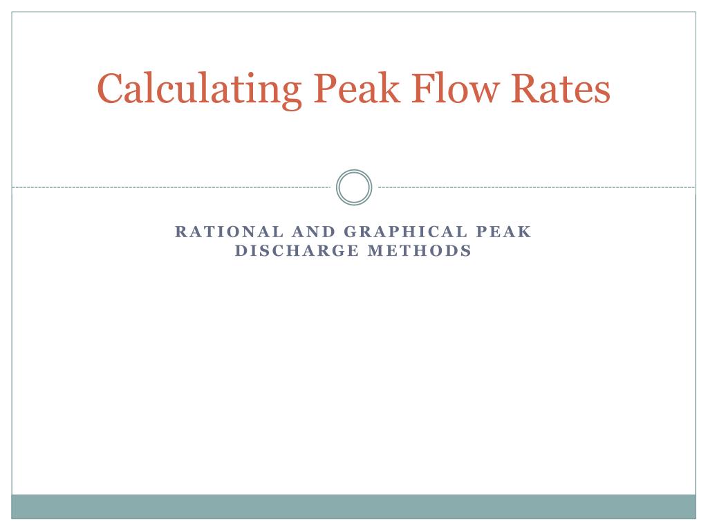 PPT - Calculating Peak Flow Rates PowerPoint Presentation, free ...