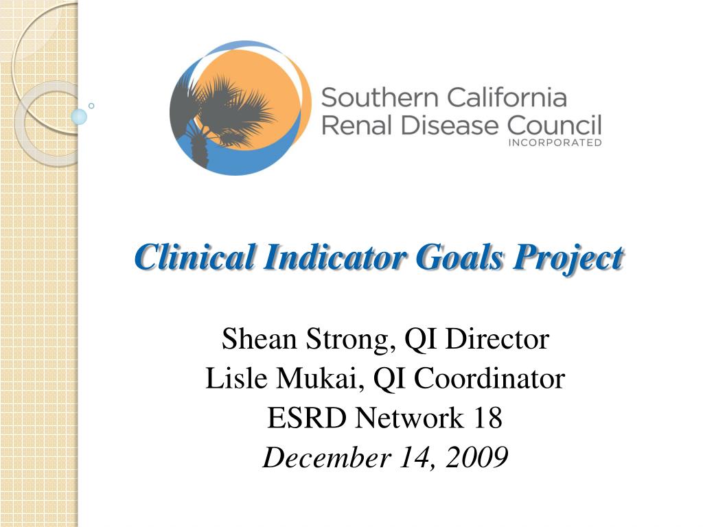 PPT - Clinical Indicator Goals Project PowerPoint Presentation, free ...