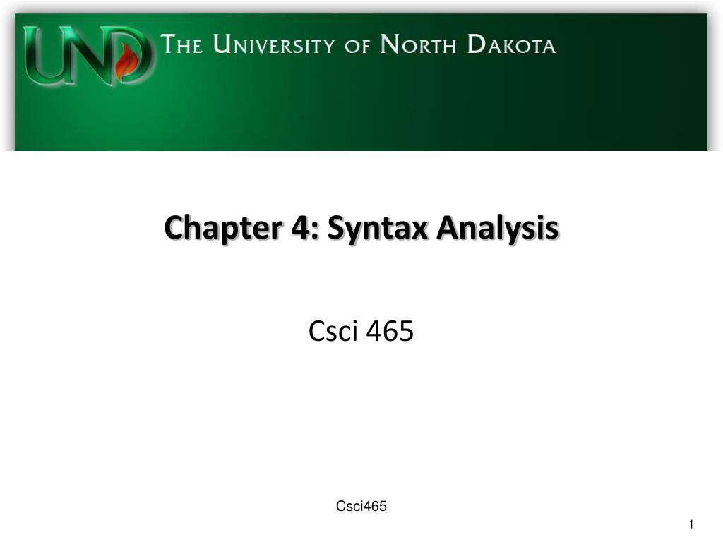 Ppt Chapter 4 Syntax Analysis Powerpoint Presentation Free Download