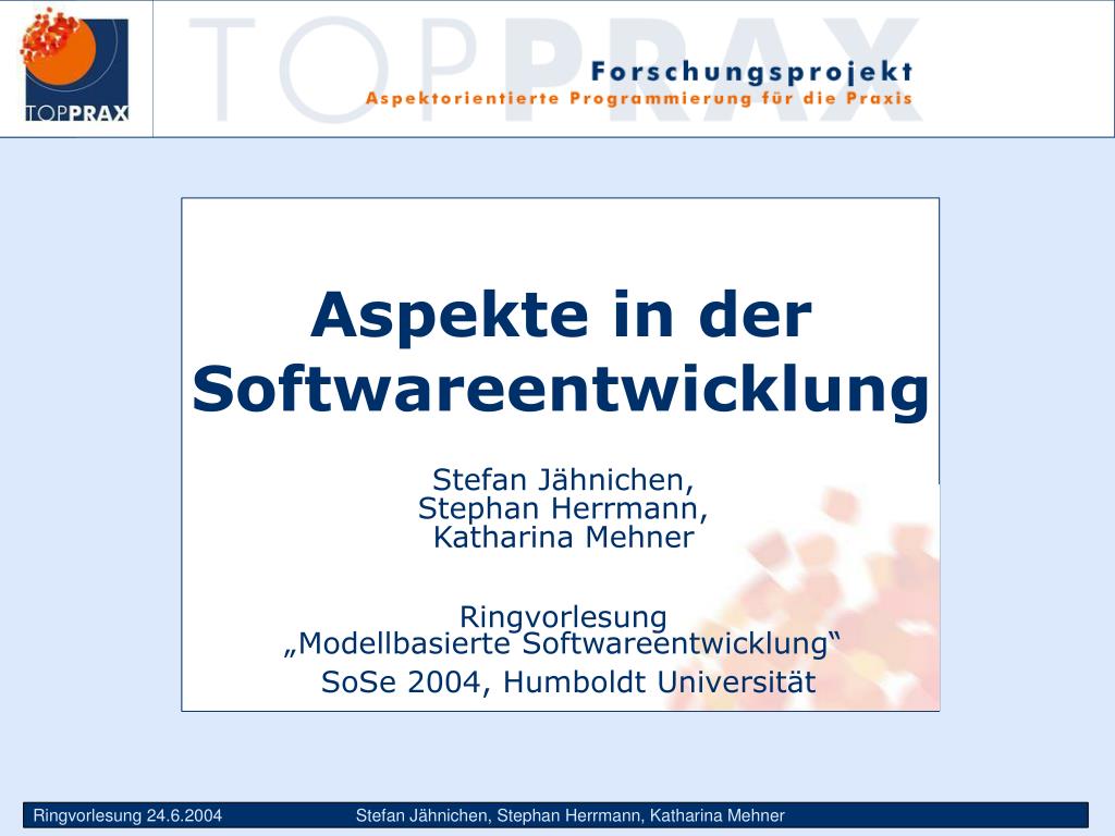 PPT - Aspekte in der Softwareentwicklung PowerPoint Presentation, free ...