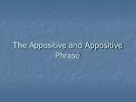 PPT - Grammar Unit: The Appositive and Appositive Phrase PowerPoint ...