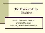 PPT - Charlotte Danielson's Framework for Teaching PowerPoint ...