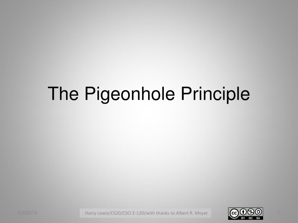 PPT - The Pigeonhole Principle PowerPoint Presentation, free download ...
