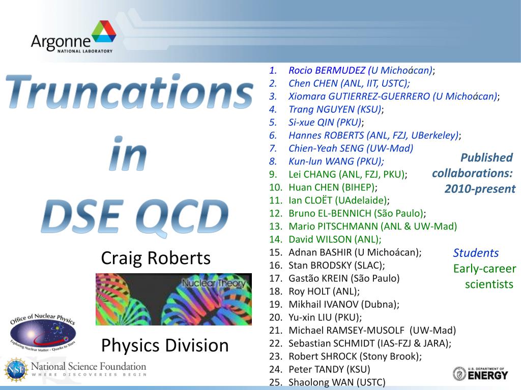 PPT - Craig Roberts Physics Division PowerPoint Presentation, free ...