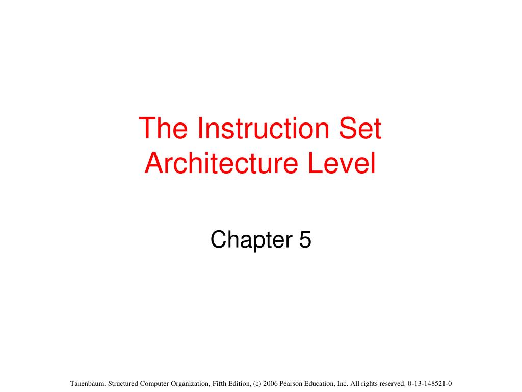 PPT - The Instruction Set Architecture Level PowerPoint Presentation ...