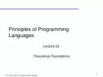 PPT - Principles of Programming Languages PowerPoint Presentation, free ...