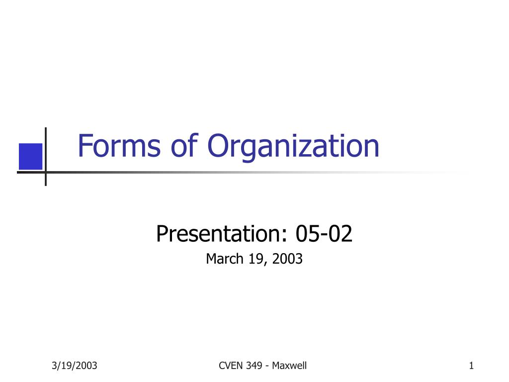PPT - Forms of Organization PowerPoint Presentation, free download - ID ...