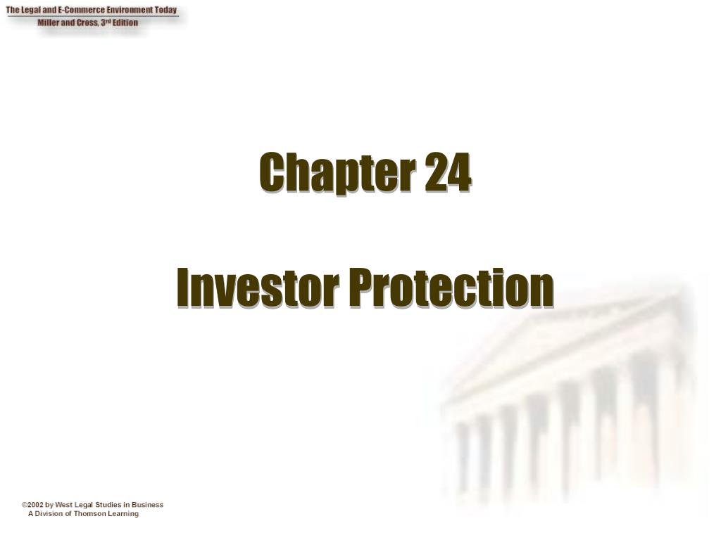 PPT - Chapter 24 Investor Protection PowerPoint Presentation, free ...