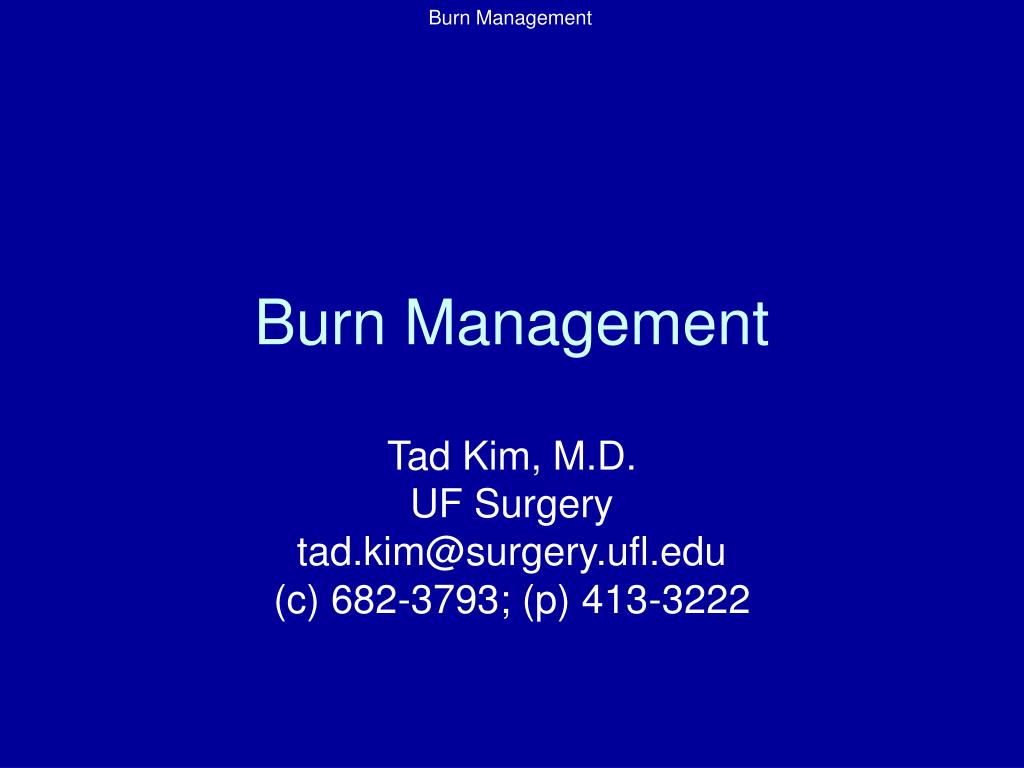 PPT - Burn Management PowerPoint Presentation, free download - ID:1163444