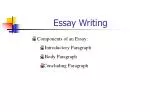 PPT - Essay Writing PowerPoint Presentation, free download - ID:8820462