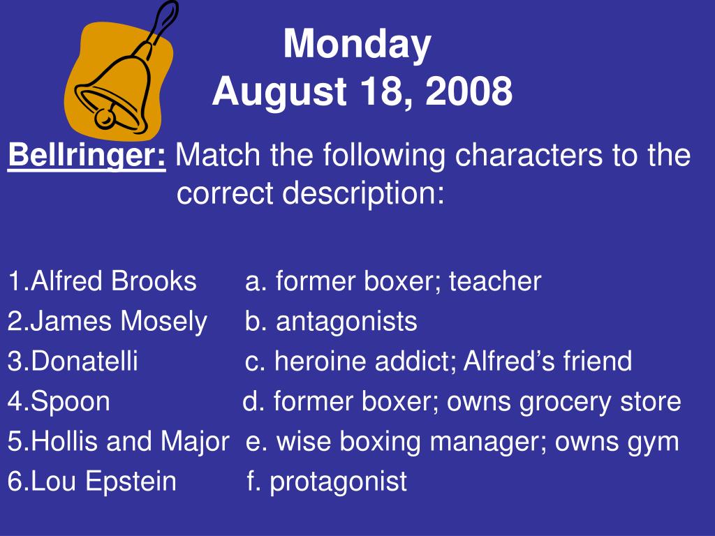 PPT - Monday August 18, 2008 PowerPoint Presentation, free download ...