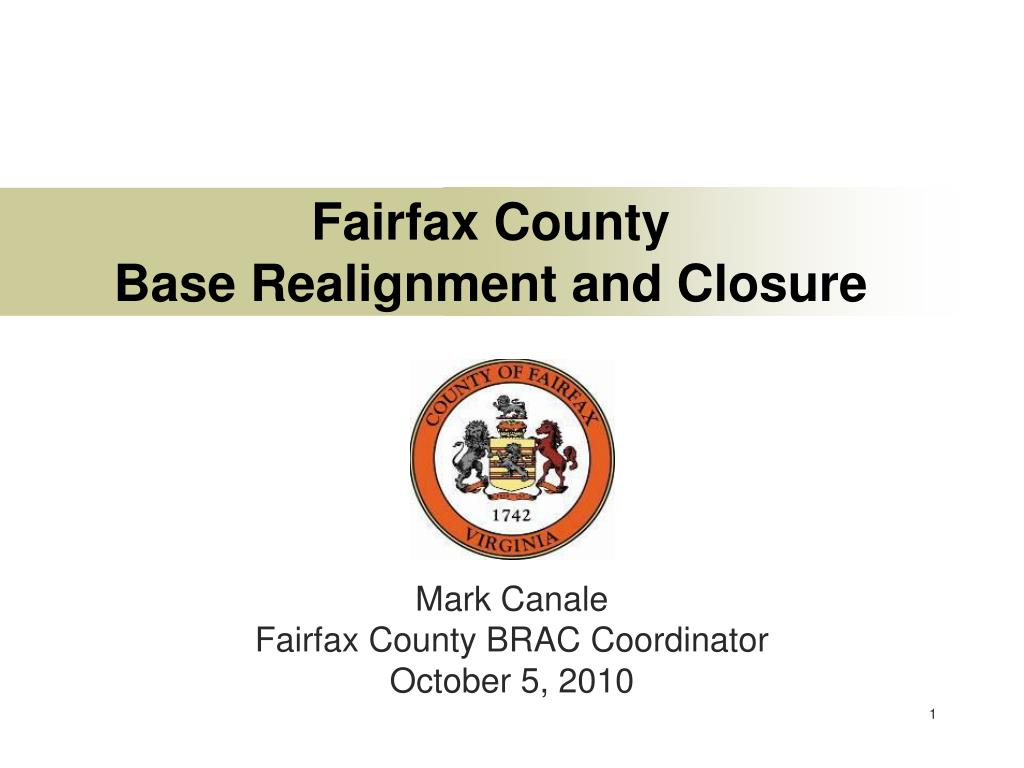 PPT - Fairfax County Base Realignment and Closure PowerPoint ...