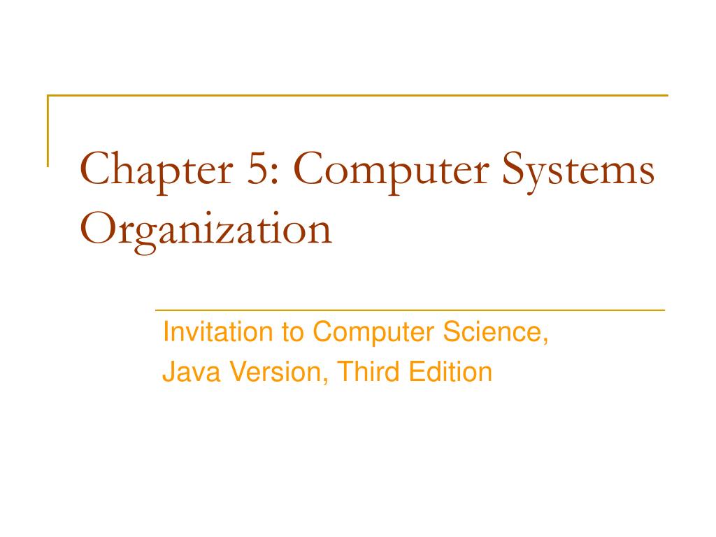 PPT - Chapter 5: Computer Systems Organization PowerPoint Presentation ...