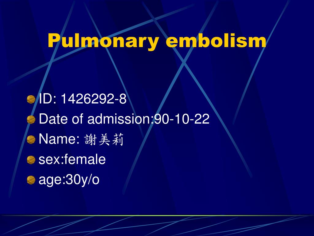 PPT - Pulmonary embolism PowerPoint Presentation, free download - ID ...