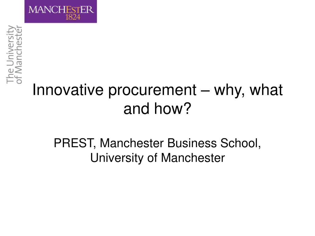 PPT - Innovative procurement – why, what and how? PowerPoint ...