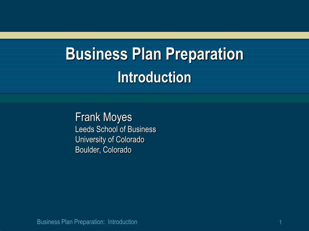 PPT - Business Plan Preparation Introduction PowerPoint Presentation ...