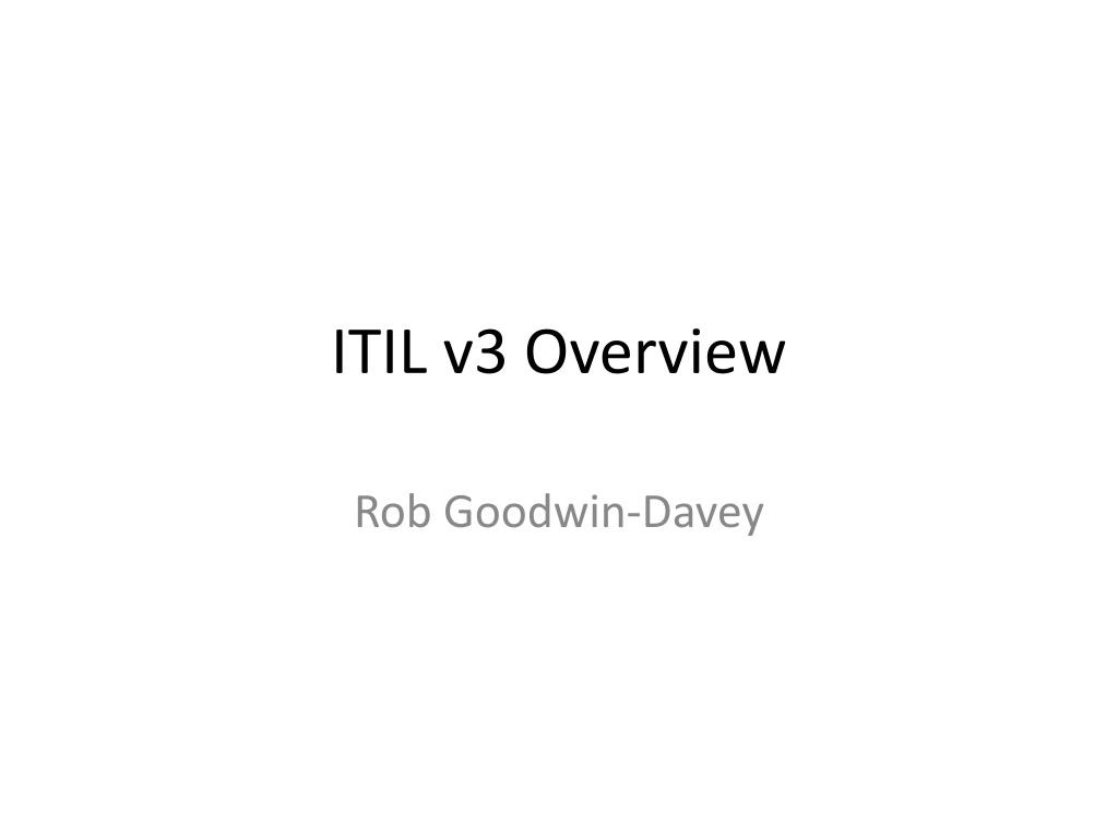 PPT - ITIL v3 Overview PowerPoint Presentation, free download - ID:1172526