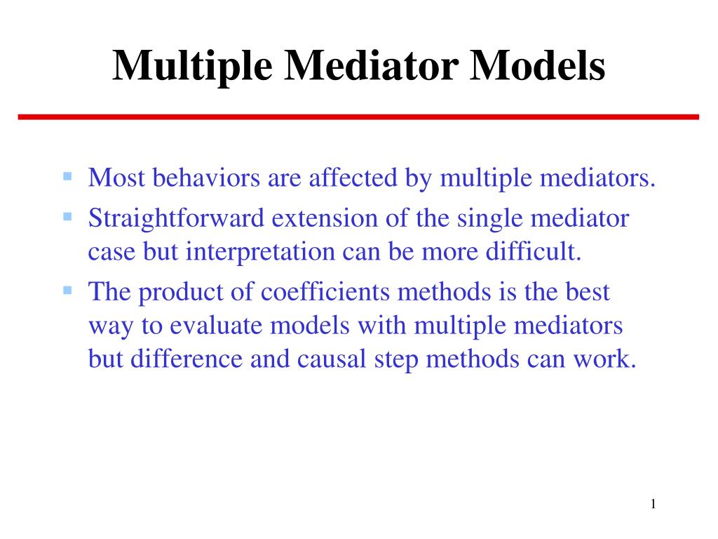 PPT - Multiple Mediator Models PowerPoint Presentation, free download ...