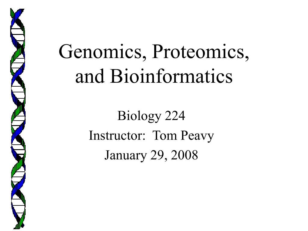 PPT - Genomics, Proteomics, and Bioinformatics PowerPoint Presentation ...