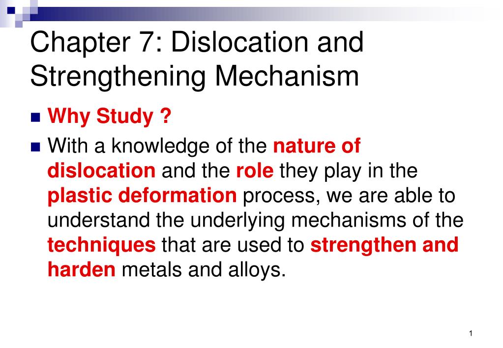 PPT - Chapter 7: Dislocation and Strengthening Mechanism PowerPoint ...