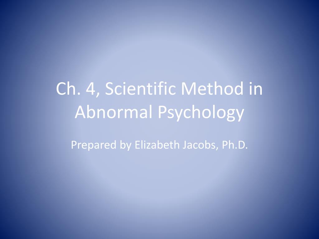 PPT - Theoretical Research in Abnormal Psychology PowerPoint ...