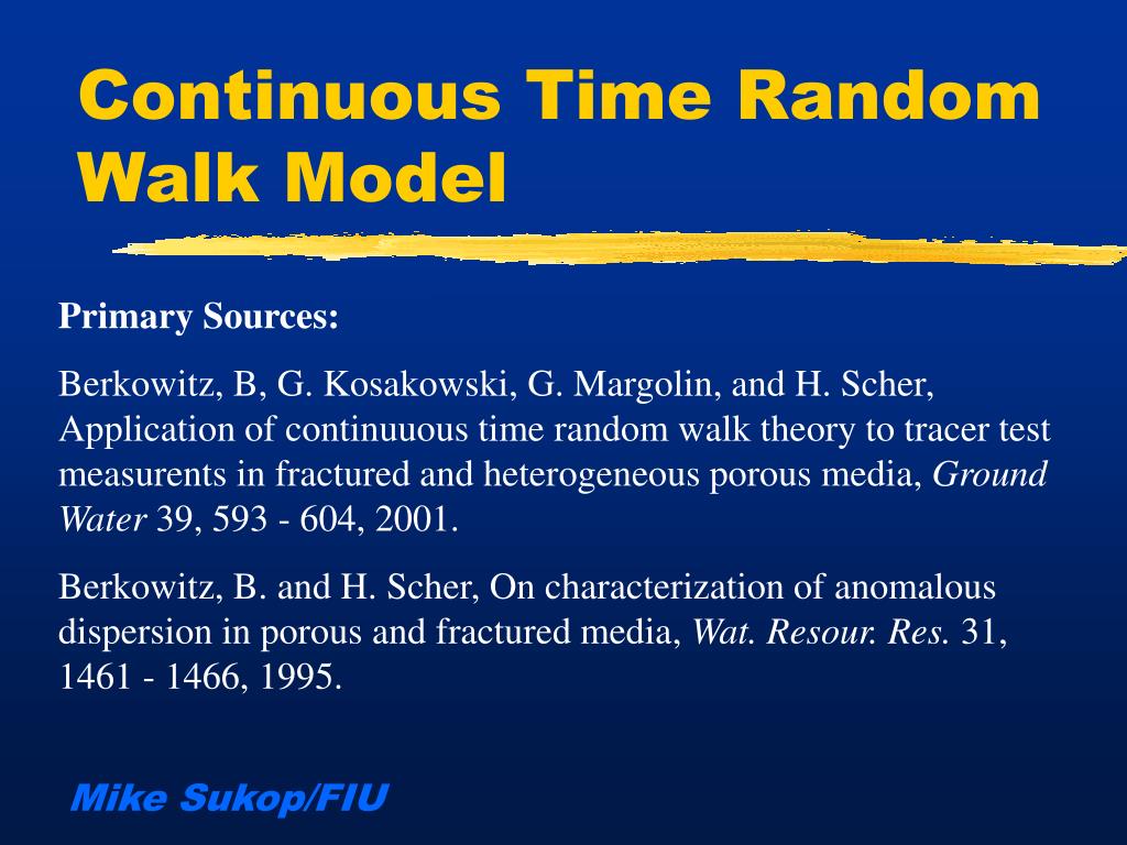 PPT - Continuous Time Random Walk Model PowerPoint Presentation, free download - ID:1178137
