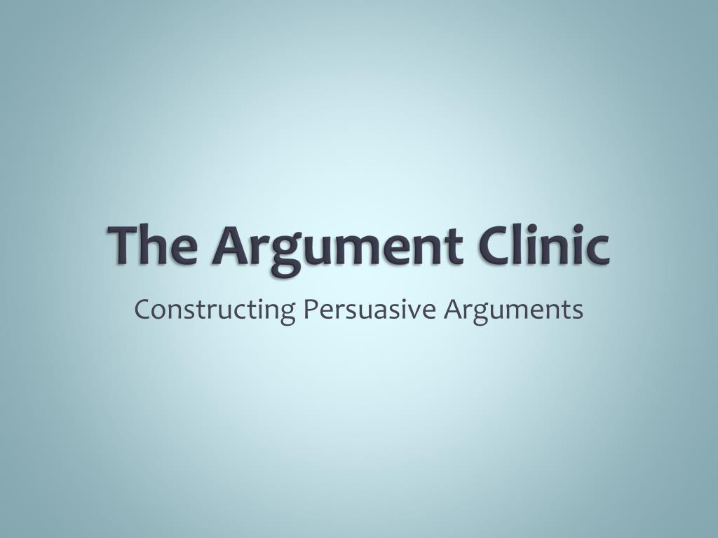 PPT - The Argument Clinic PowerPoint Presentation, free download - ID ...