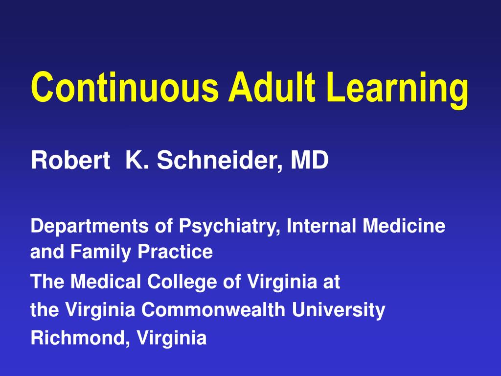 PPT - Continuous Adult Learning PowerPoint Presentation, free download ...