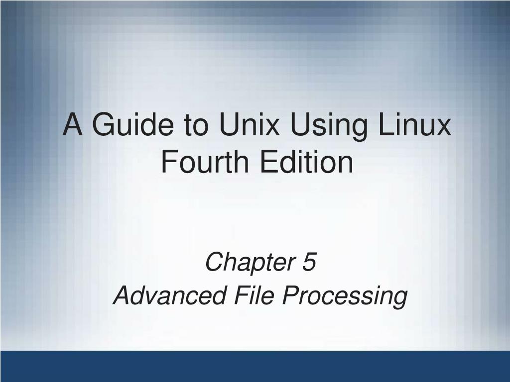 Ppt A Guide To Unix Using Linux Fourth Edition Powerpoint