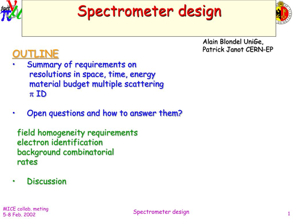 PPT - Spectrometer design PowerPoint Presentation, free download - ID ...