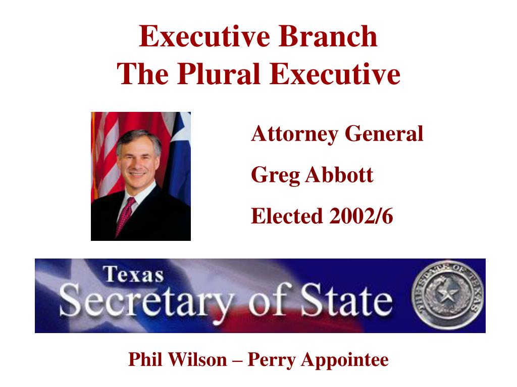 PPT - Executive Branch The Plural Executive PowerPoint Presentation ...