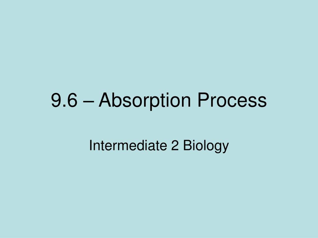 PPT - 9.6 – Absorption Process PowerPoint Presentation, free download ...