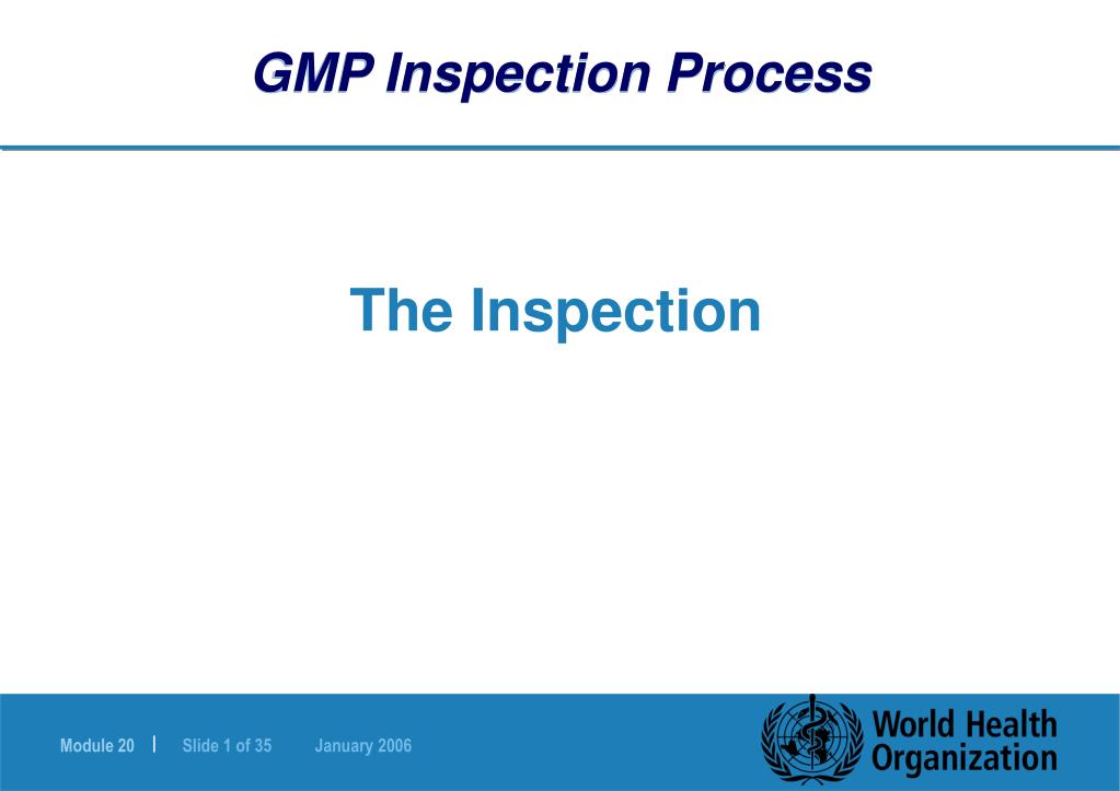 PPT - GMP Inspection Process PowerPoint Presentation, free download ...
