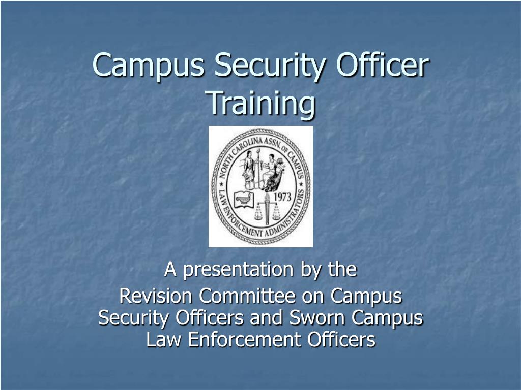 PPT - Campus Security Officer Training PowerPoint Presentation, free ...
