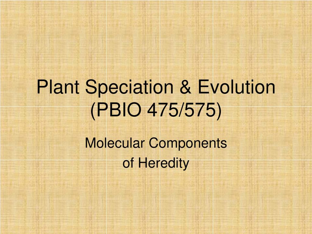 PPT - Plant Speciation & Evolution (PBIO 475/575) PowerPoint ...