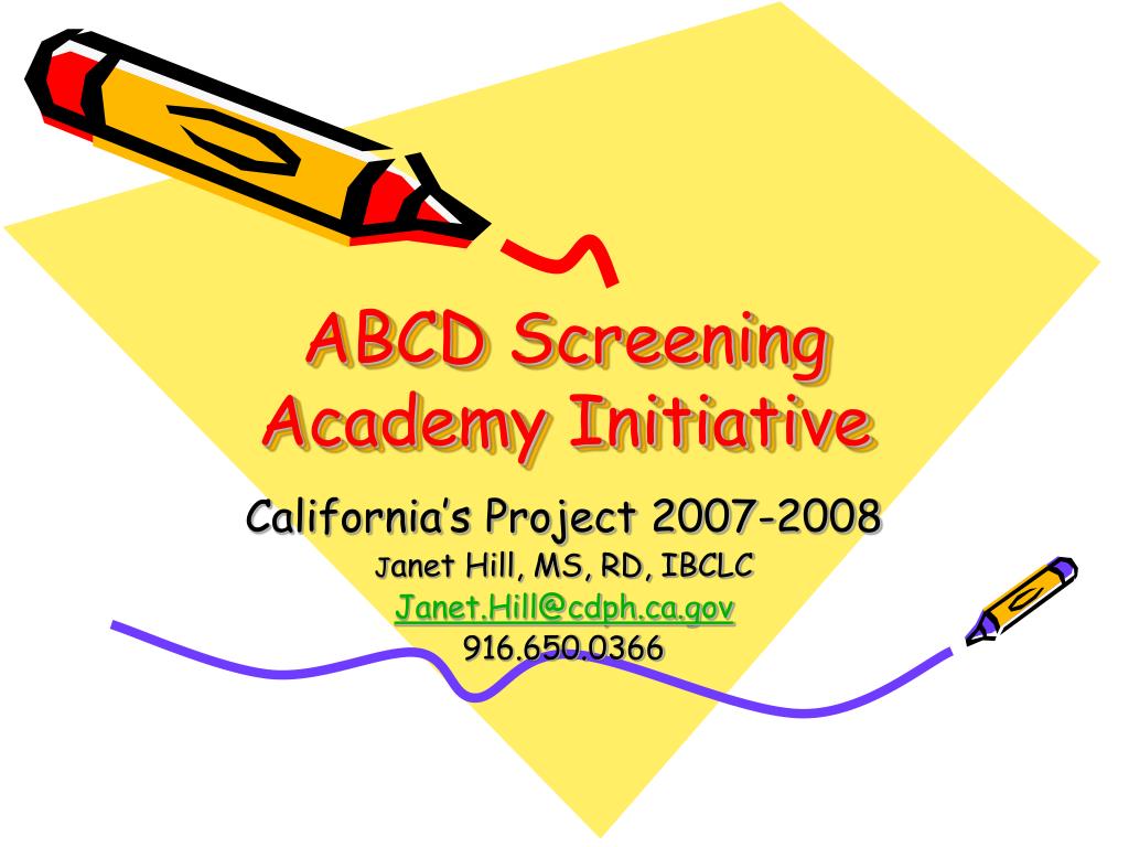 PPT - ABCD Screening Academy Initiative PowerPoint Presentation, free ...