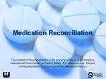 PPT - MEDICATION RECONCILIATION PowerPoint Presentation, free download ...
