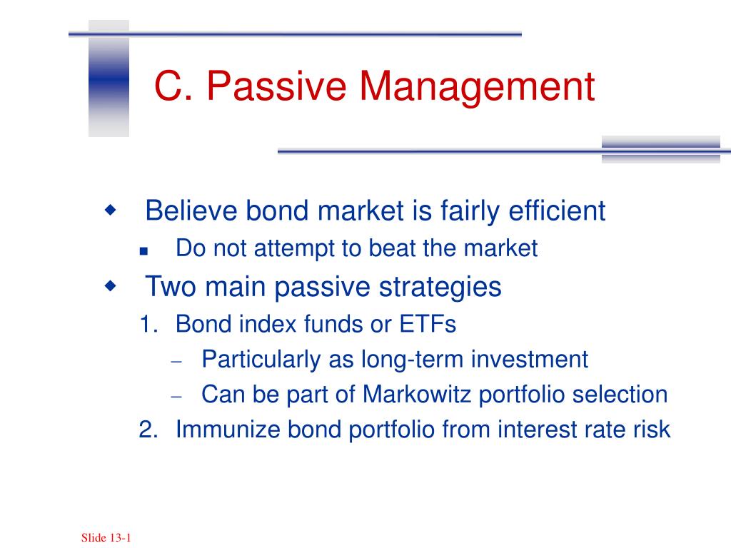 PPT - C. Passive Management PowerPoint Presentation, free download - ID ...