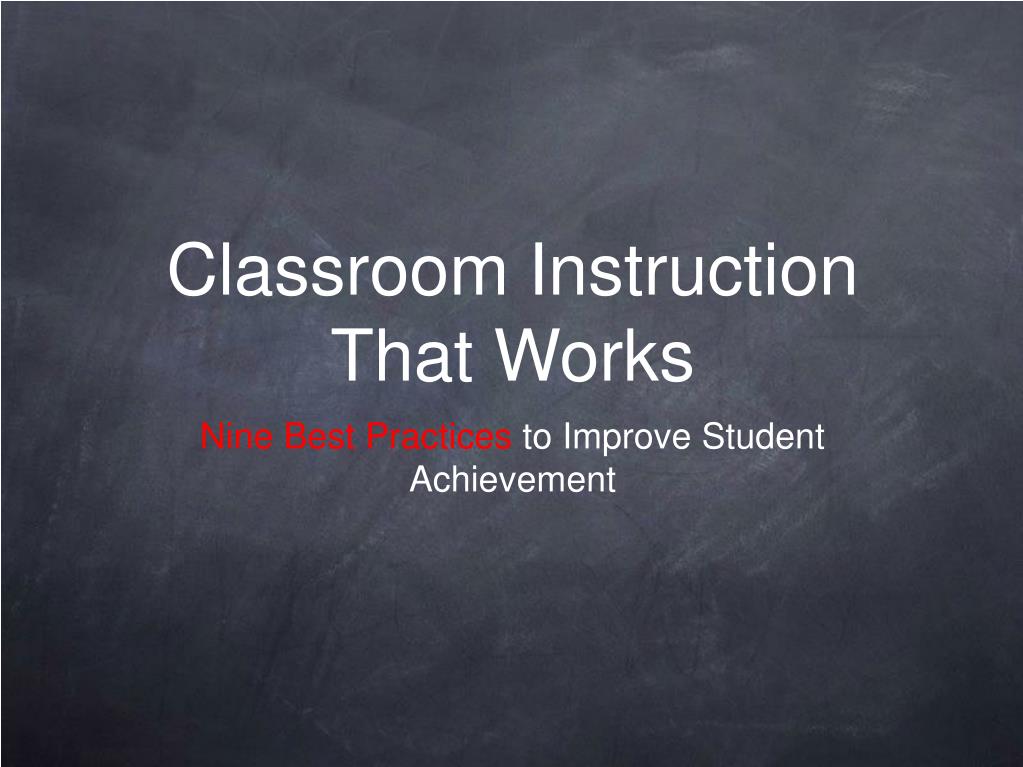 PPT - Classroom Instruction That Works PowerPoint Presentation, free ...