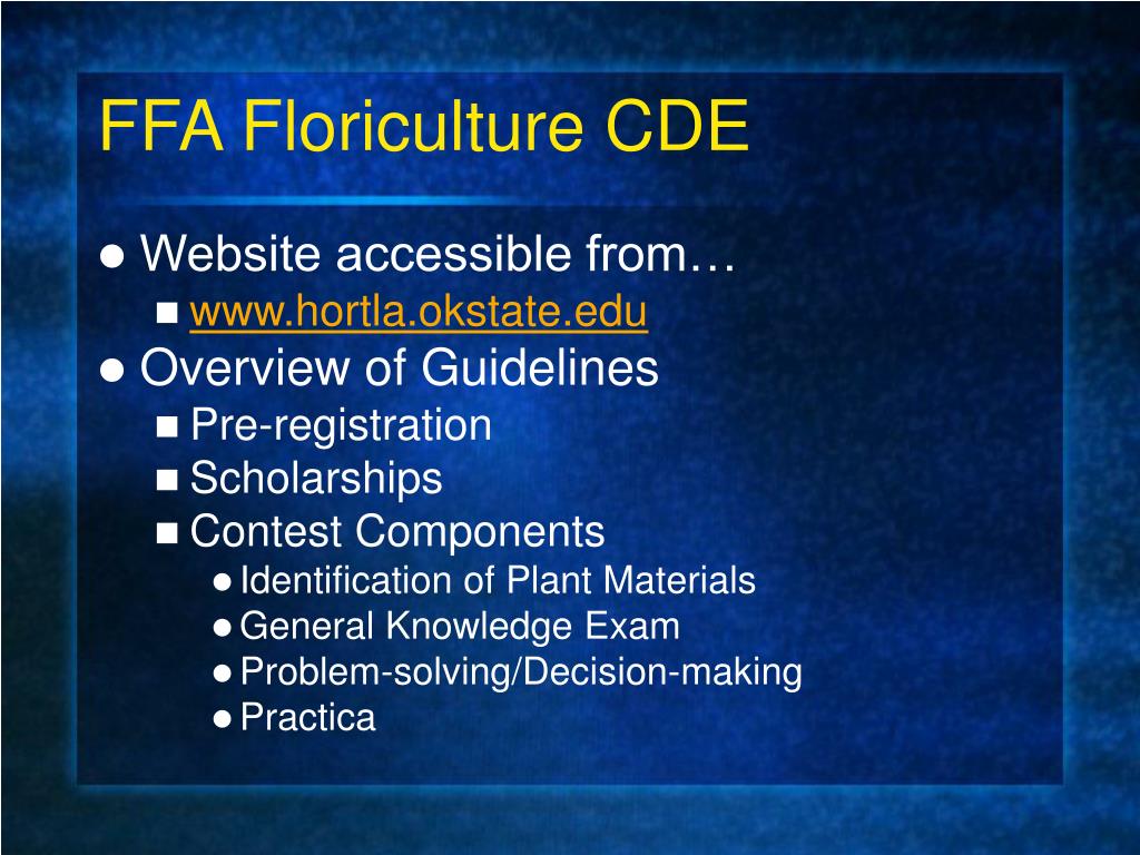 PPT - FFA Floriculture CDE PowerPoint Presentation, free download - ID ...