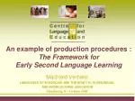 PPT - Language Descriptors - Examples of Production Procedures ...