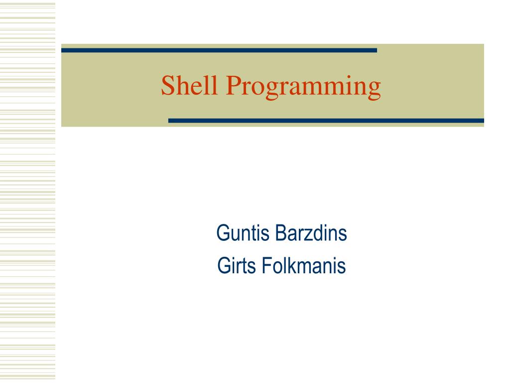 PPT - Shell Programming PowerPoint Presentation, free download - ID:1199003
