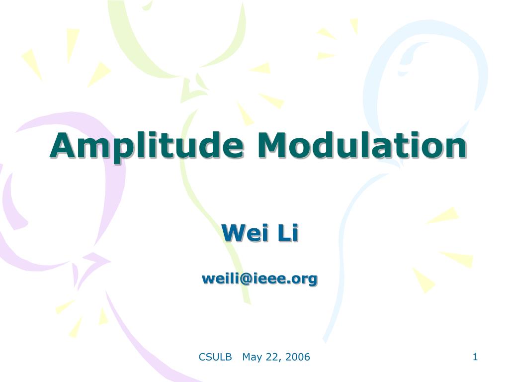 PPT - Amplitude Modulation PowerPoint Presentation, free download - ID ...