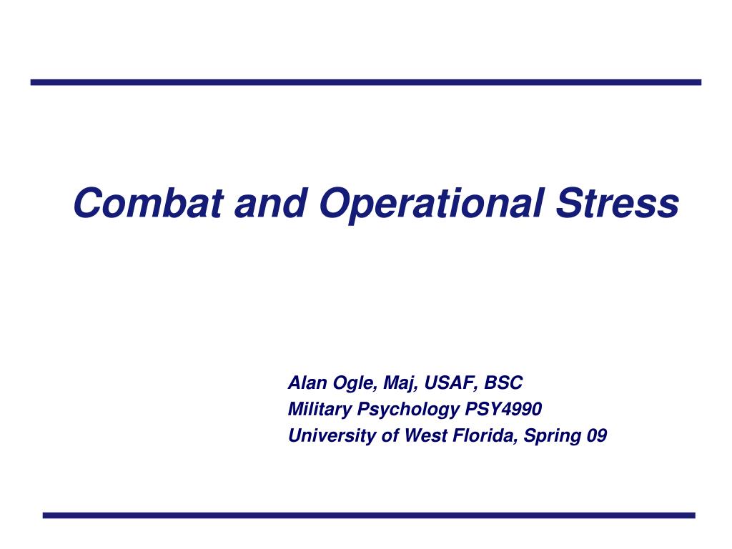 PPT - Combat and Operational Stress PowerPoint Presentation, free ...
