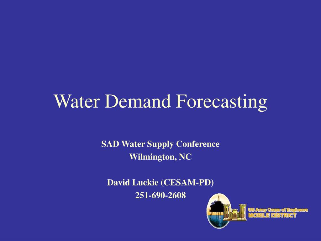 PPT - Water Demand Forecasting PowerPoint Presentation, free download ...