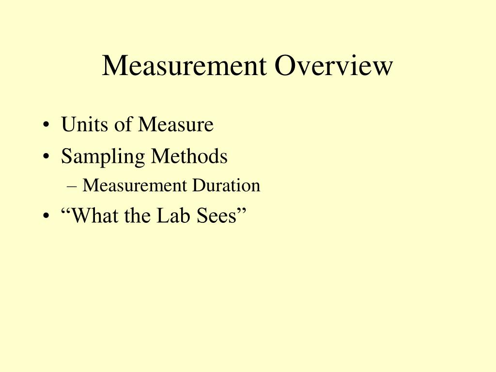 PPT - Measurement Overview PowerPoint Presentation, free download - ID ...