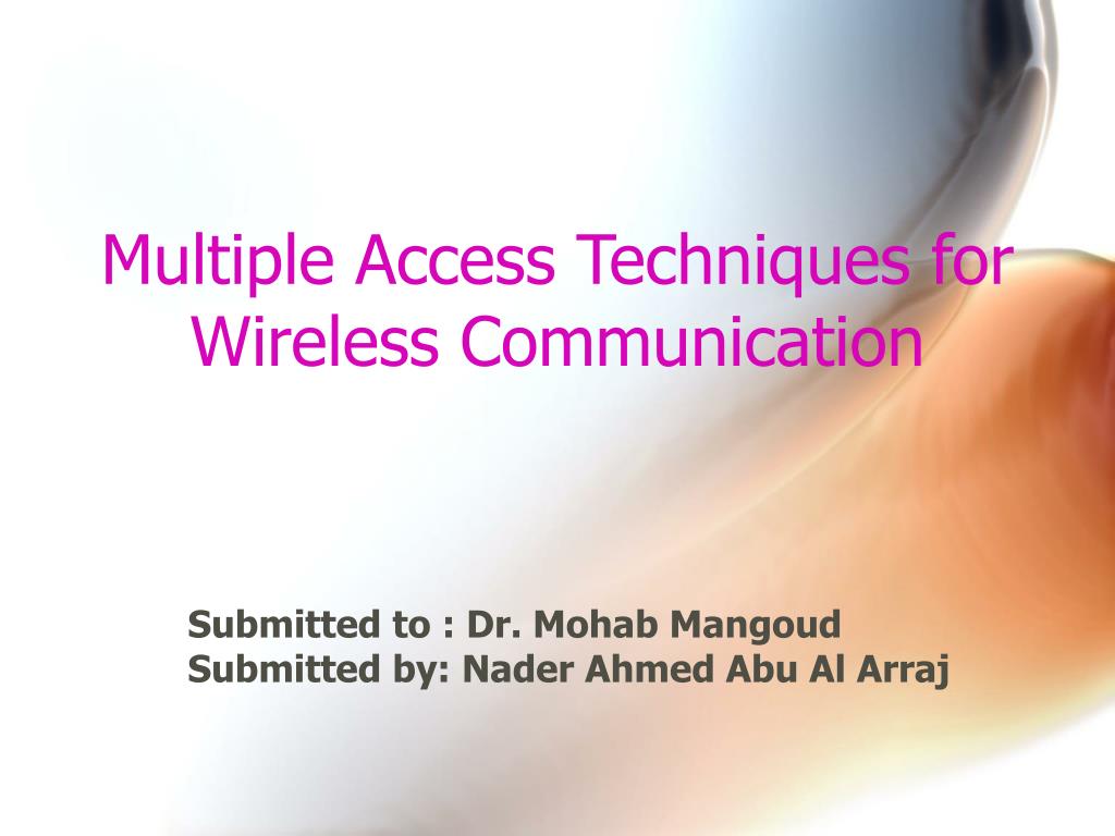 PPT - Multiple Access Techniques for Wireless Communication PowerPoint ...