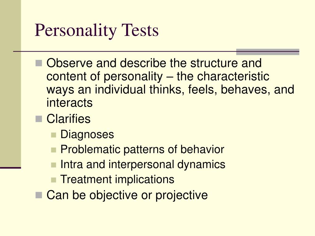 PPT - Personality Tests PowerPoint Presentation, free download - ID:1205042